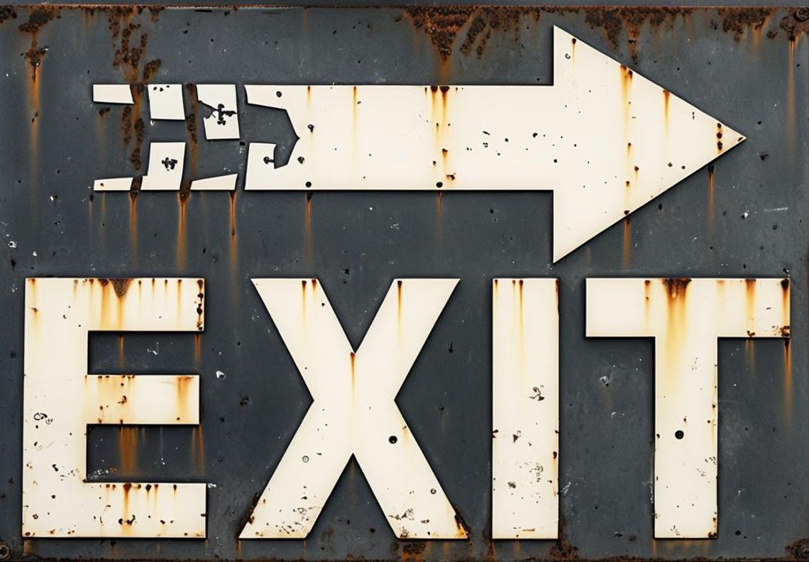 Vintage Exit Metal Sign, Exit Plaque, Exit Retro Wall Sign - Etsy UK