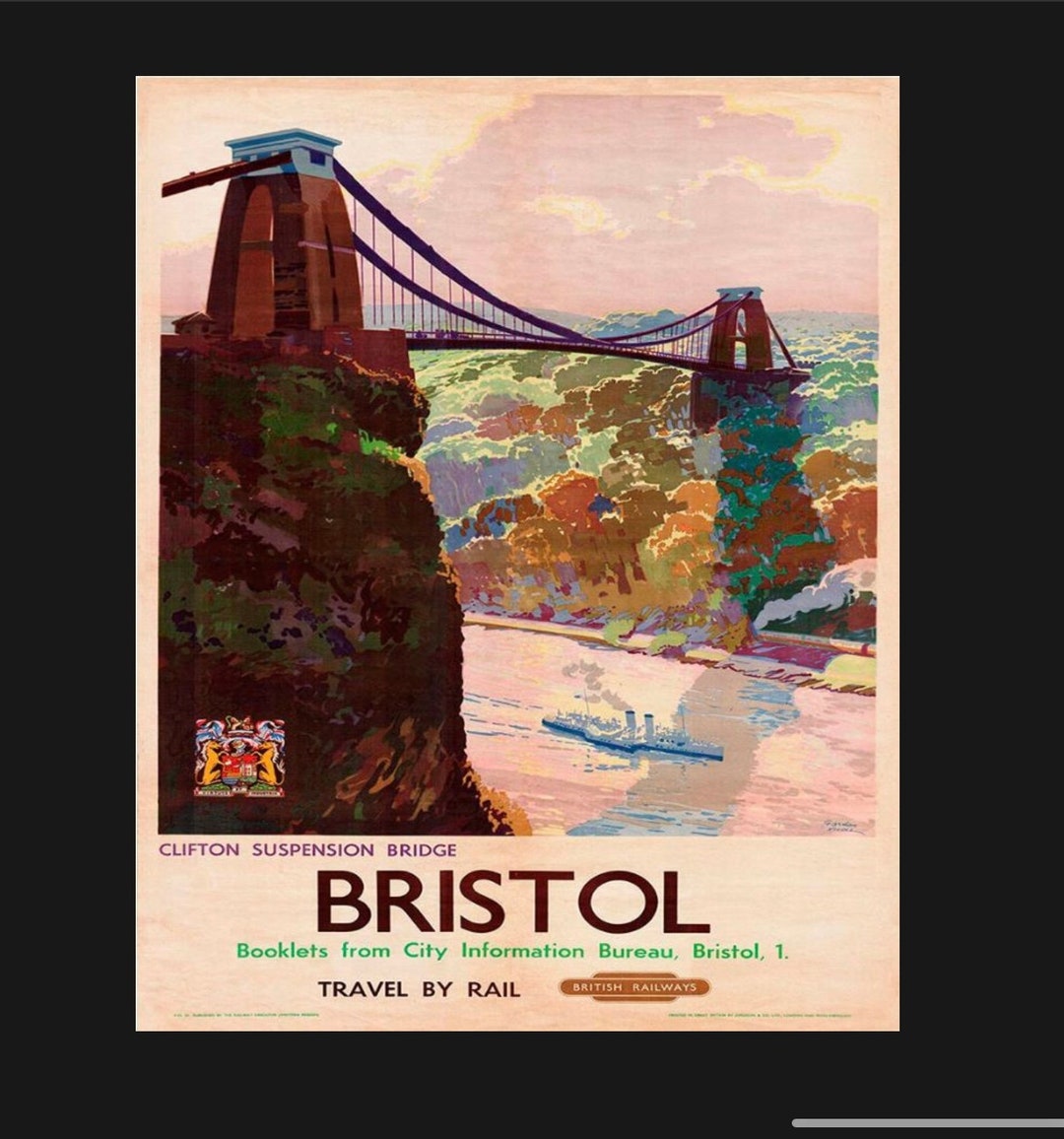 Vintage Bristol by Rail Metal Sign, Bristol Sign, Vintage Sign. Retro ...