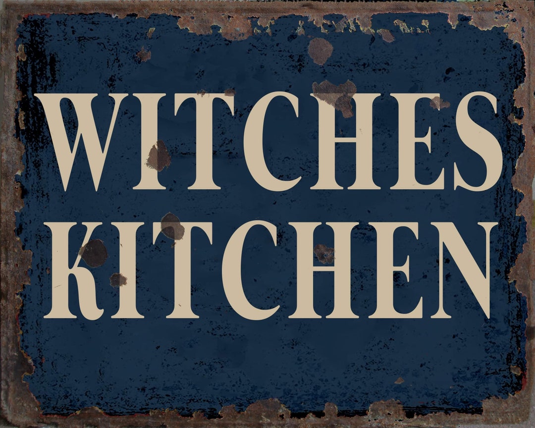 Vintage Witches Kitchen Sign, Witches Kitchen Plaque, Witches Kitchen ...