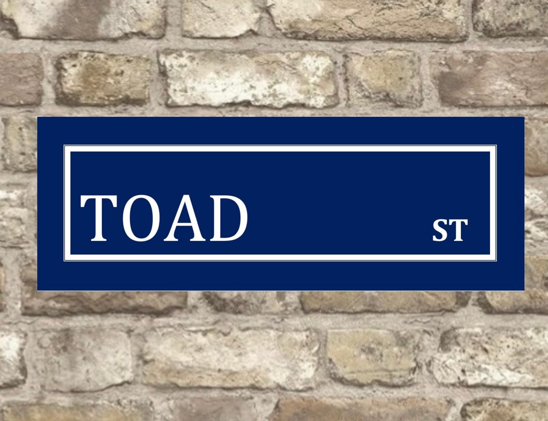 Toad Metal Street Sign , Toad Sign. Toad Plaque, Street Sign, Toad - Etsy