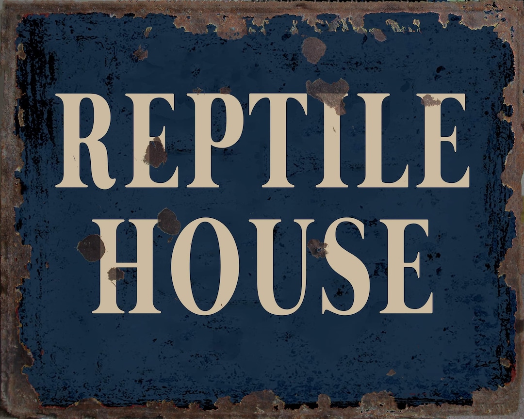Vintage Reptile House Sign, Reptile House Plaque, Reptile House Wall ...