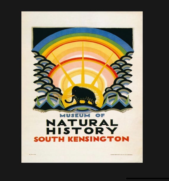 Vintage Natural History Museum Metal Sign National History | Etsy