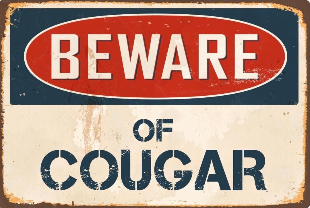 Beware of Cougar Metal Sign, Cougar Sign, Cougar Plaque - Etsy