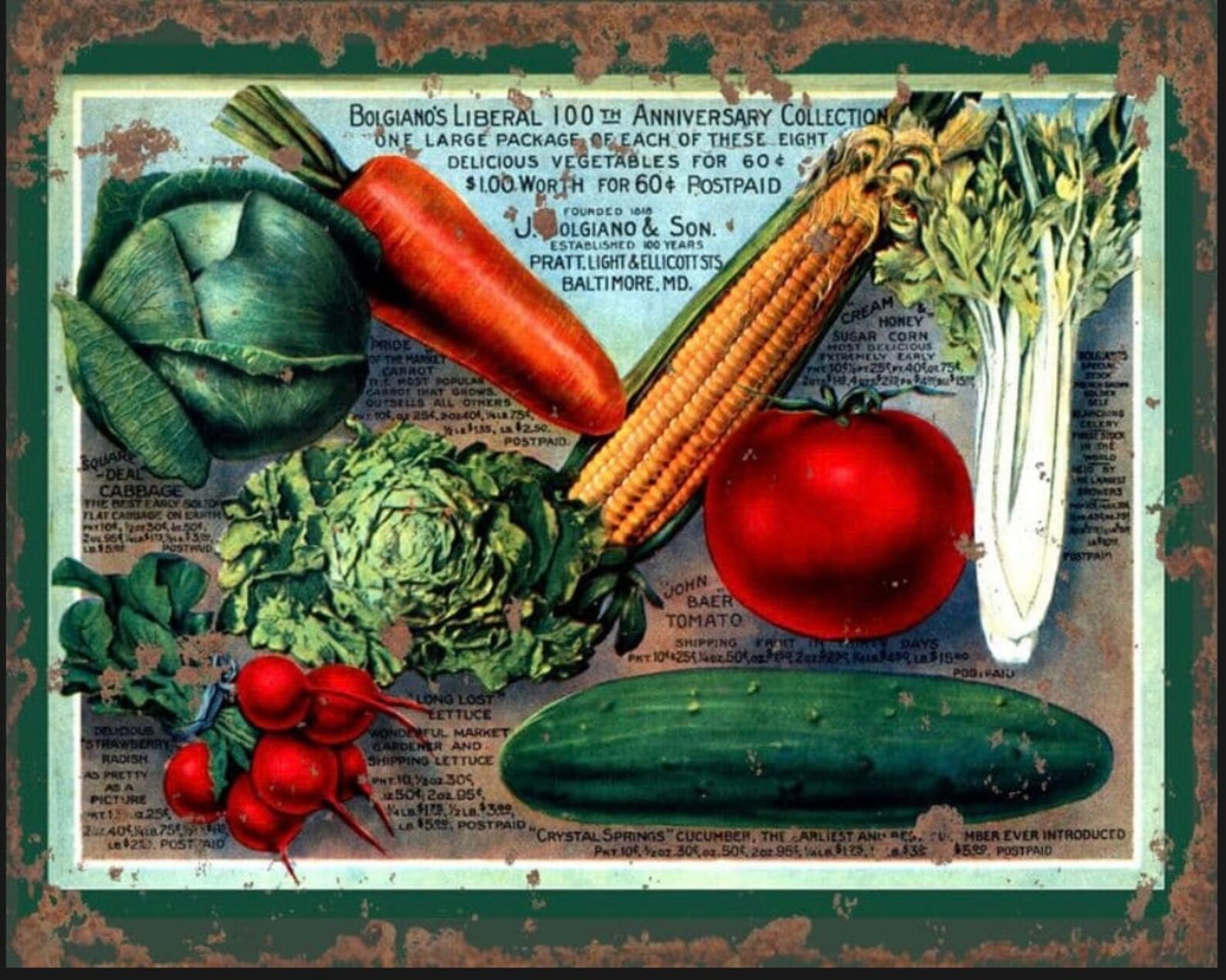 Vintage Vegetable Sign Kitchen Sign Vintage Sign. Retro Wall | Etsy