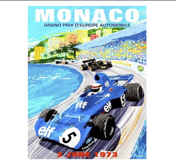 Vintage Monaco Grand Prix Metal Sign Le Mans Sign Vintage | Etsy UK