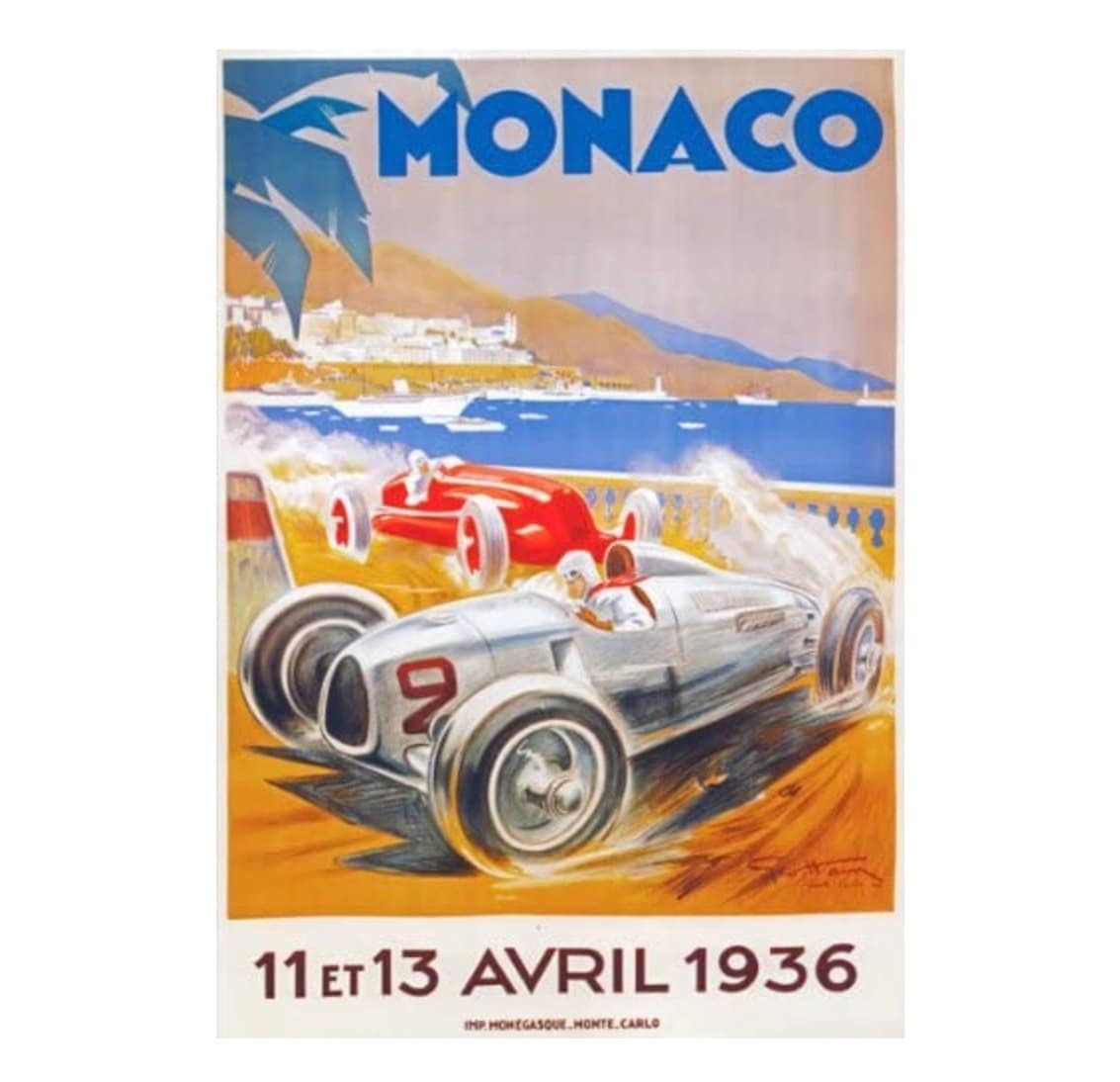 Vintage Monaco Grand Prix Metal Sign Le Mans Sign Vintage - Etsy UK