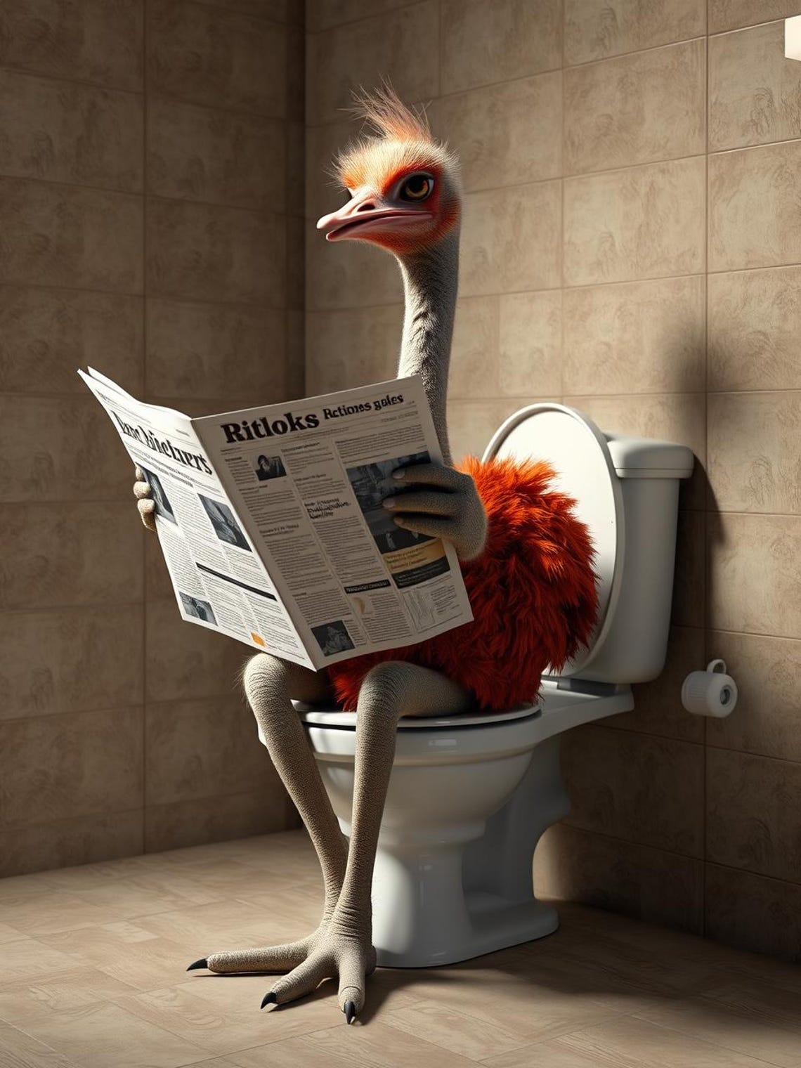 Ostrich on the Toilet Metal Sign, Ostrich Plaque, Ostrich Sign - Etsy