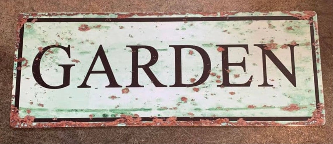 Vintage Garden Metal Sign Garden Sign. Retro Wall Sign Wall | Etsy