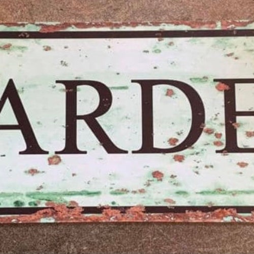 Vintage Garden Metal Sign Garden Sign. Retro Wall Sign Wall | Etsy