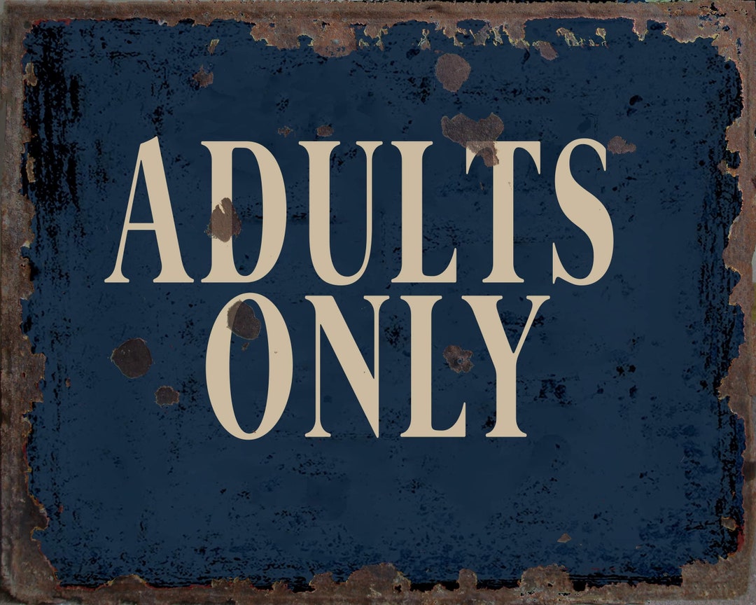 Vintage Adults Only Metal Sign, Adults Only Plaque, Adults Only Retro ...