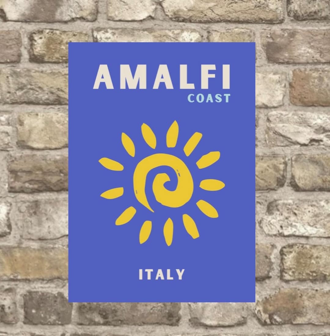 Amalfi Coast Metal Sign, Amalfi Coast Plaque, Amalfi Coast Travel Sign ...