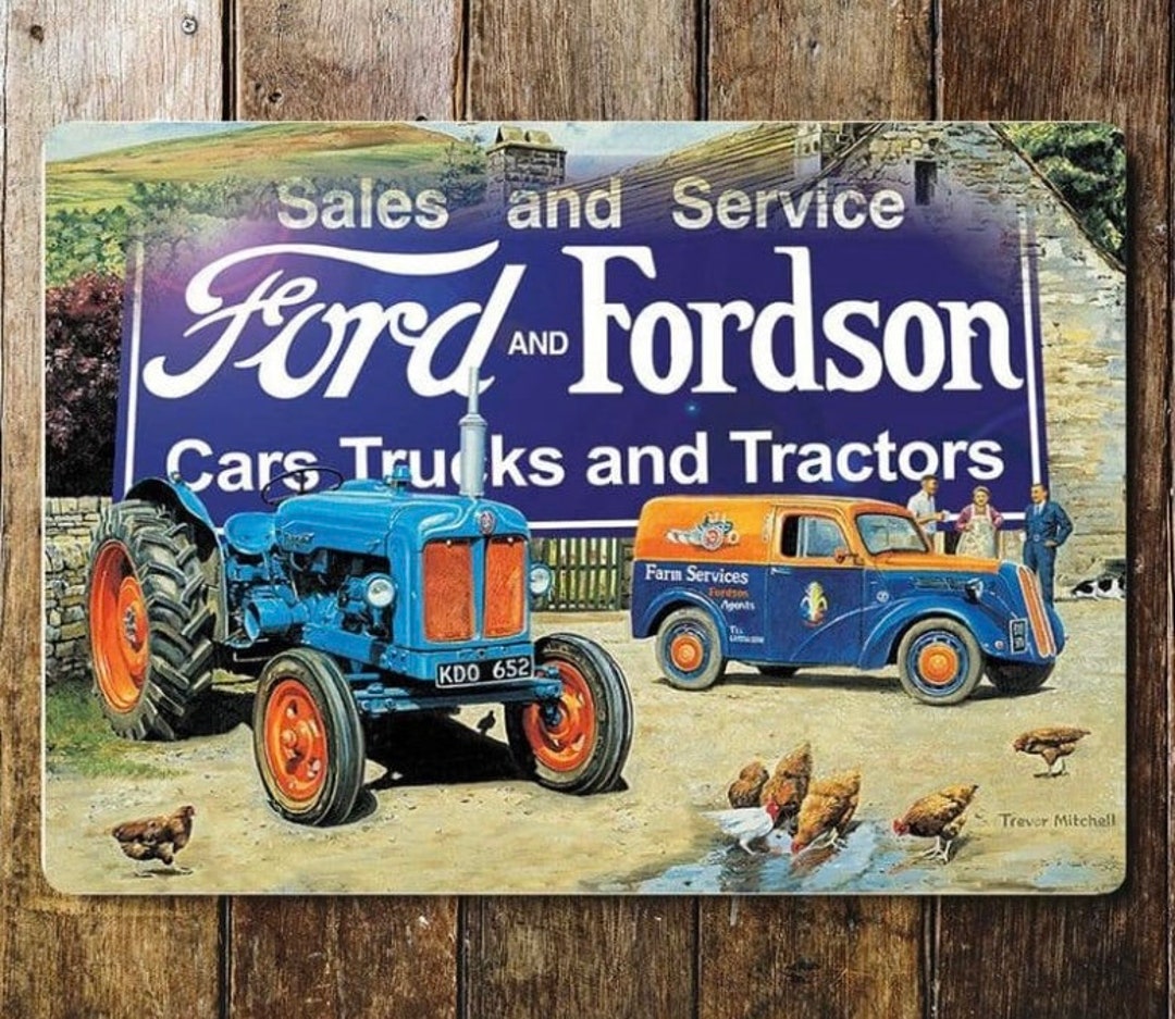 Ford and Fordson Vintage Look Metal Sign, Tractor Sign, Fordson Sign - Etsy