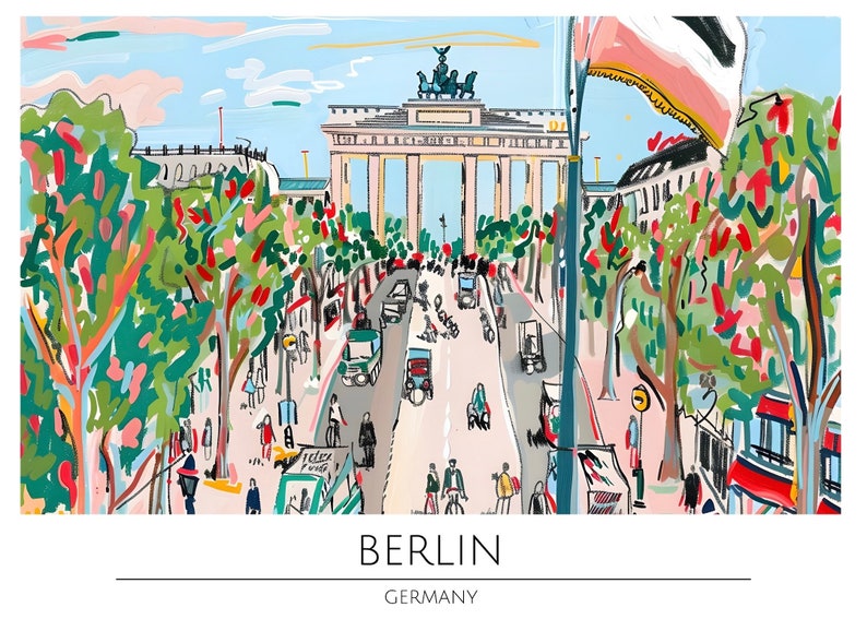 Berlin Travel Print Metal Sign, Berlin Sign, Berlin Plaque, Travel Sign ...