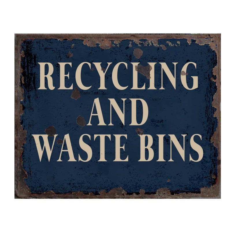 Recycling Signs for Bins - Etsy
