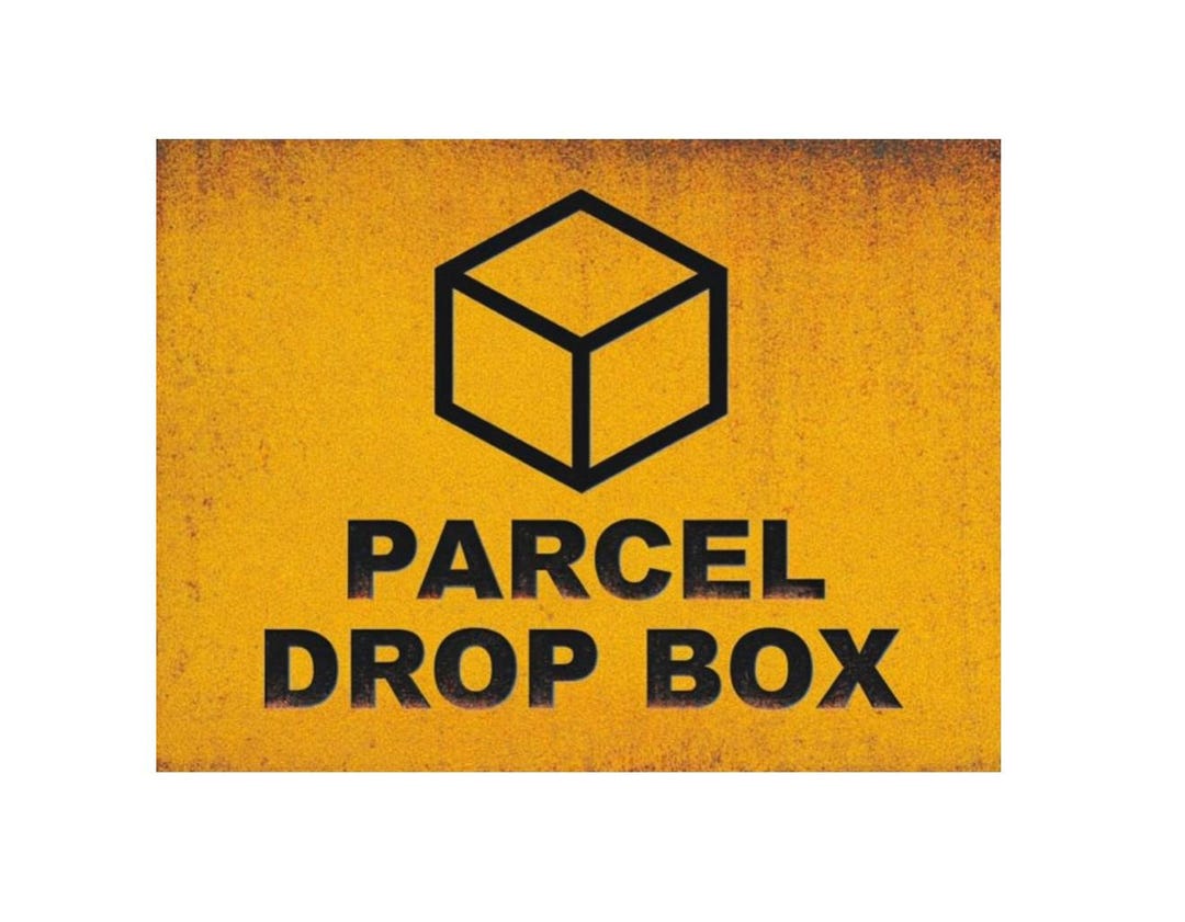 Parcel Drop Box Metal Sign, Parcel Drop Box Sign, Parcel Drop Box ...