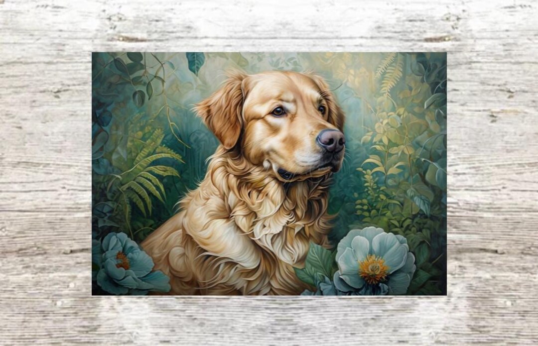 Golden Retriever Glass Chopping Board, Golden Retriever Cutting Board ...