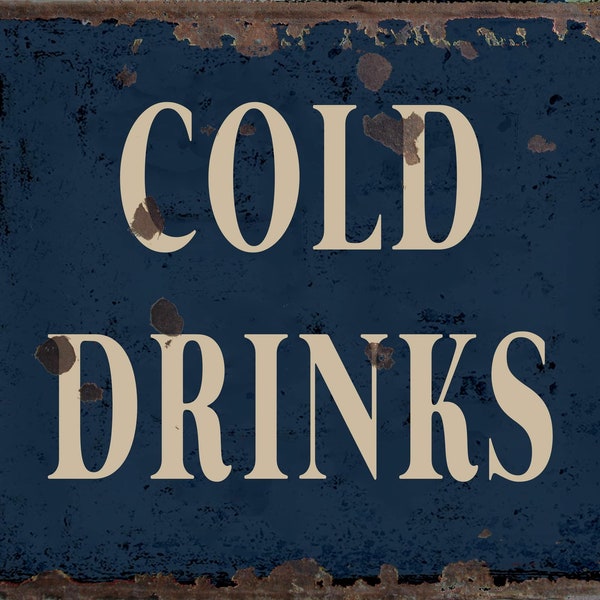 Cold Drinks Sign - Etsy