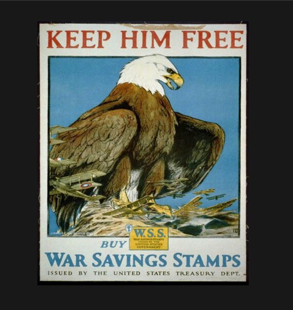 Vintage US Keep Him Free Metal Sign Wartime Sign Vintage | Etsy