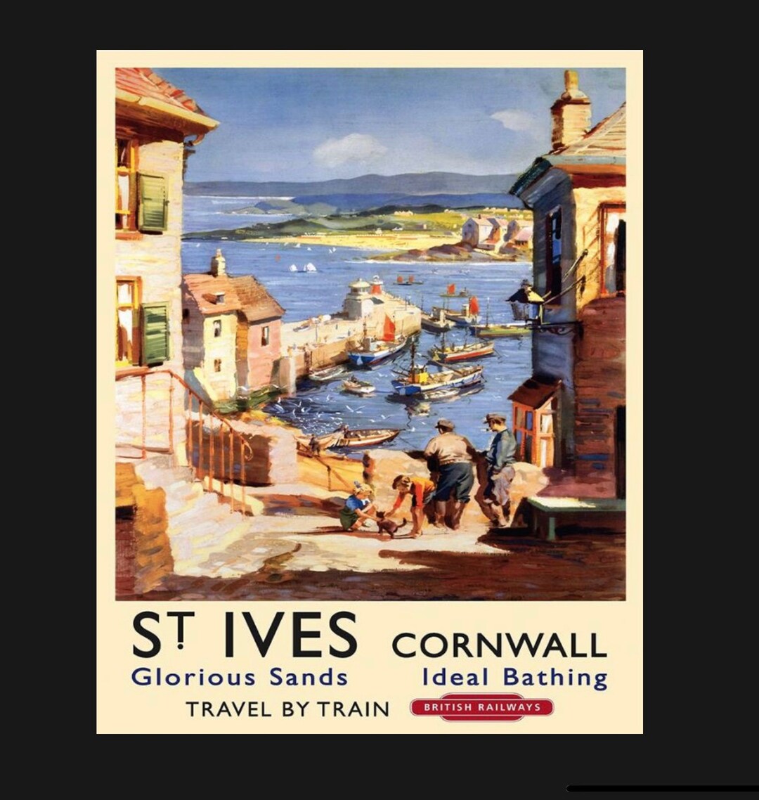 Vintage St Ives by Rail Metal Sign, St Ives Sign, Vintage Sign. Retro ...