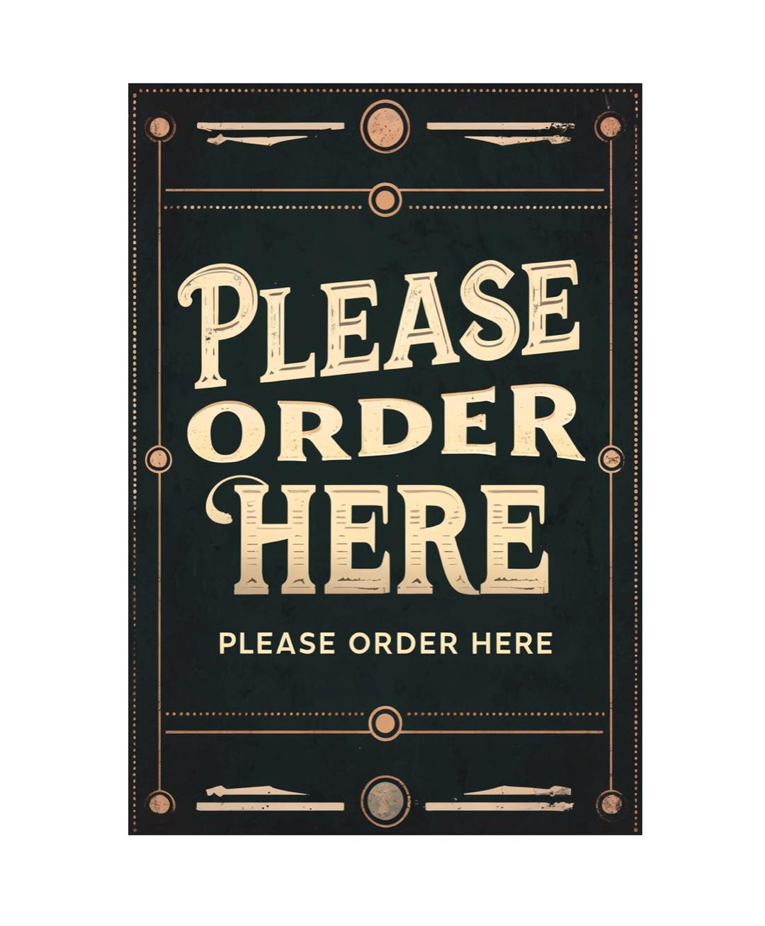 Vintage Please Order Here Metal Sign, Order Here Plaque, Order Here ...