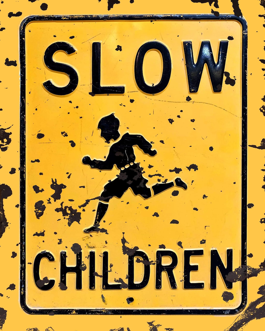Vintage Slow Children Metal Sign, Slow Children Plaque, Slow Children ...