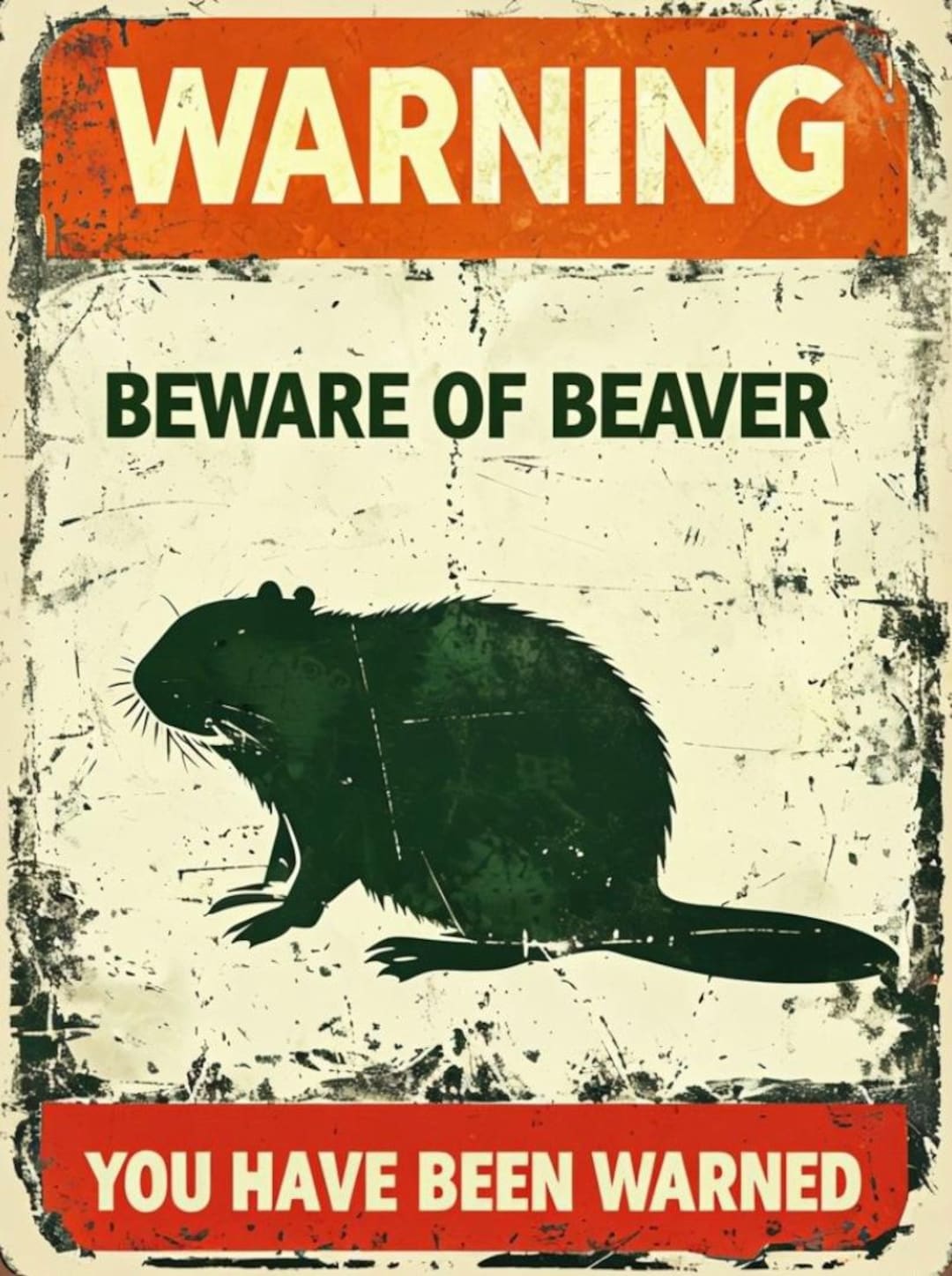 Beware of Beaver Metal Sign, Beaver Sign, Beaver Plaque - Etsy