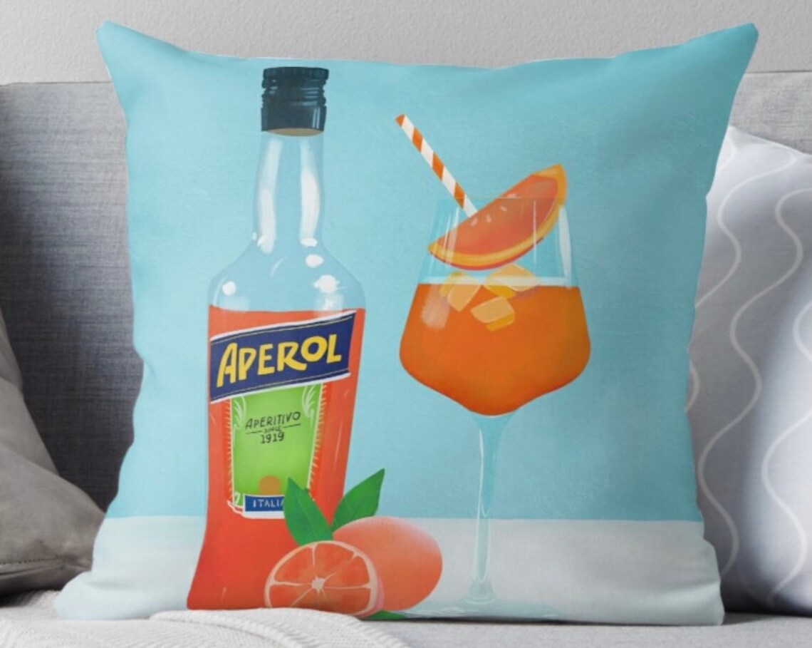 Quality Aperol Velvet or Linen Cushion With Insert Aperol - Etsy