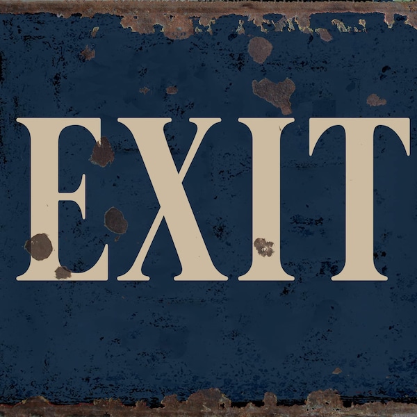 Exit Sign - Etsy UK