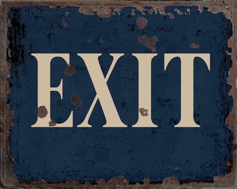 Vintage Exit Metal Sign, Exit Plaque, Exit Retro Wall Sign - Etsy