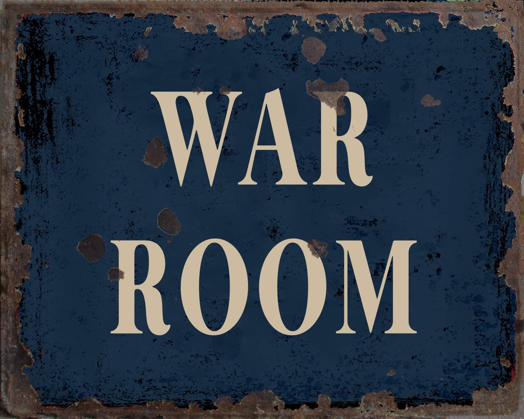 Vintage War Room Metal Sign, War Room Sign, War Room Plaque, Retro Wall ...
