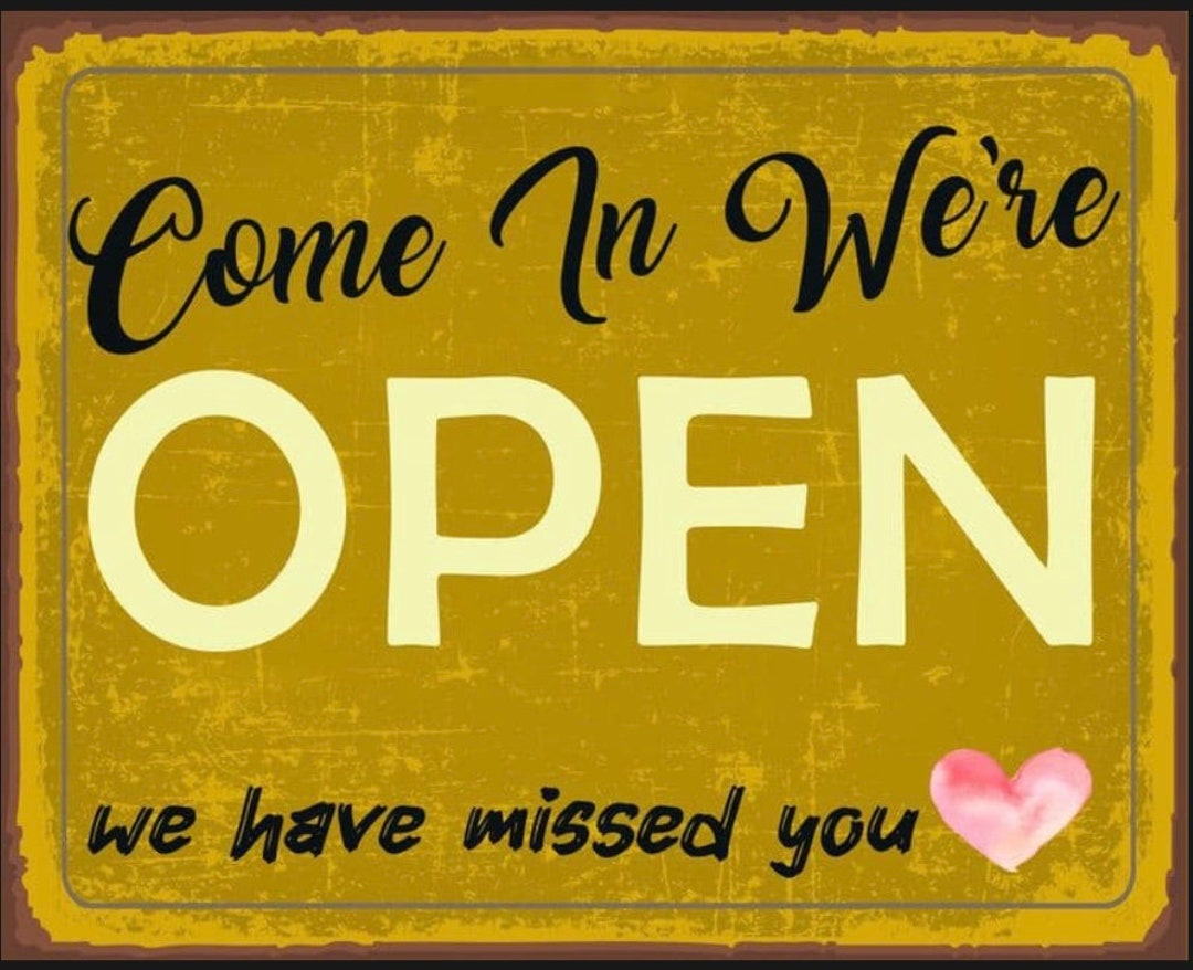 Come on in We’re Open Sign, Open Sign Sign. Retro Wall Sign, Wall Art ...