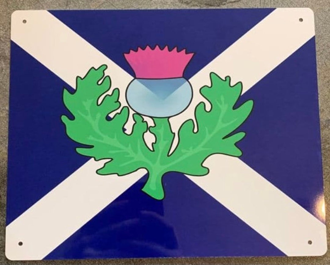 Vintage Scottish Flag Sign, Scotland Flag Sign, Vintage Sign. Retro ...
