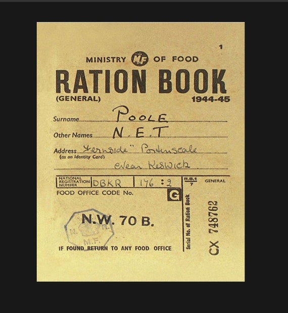 Vintage Wartime Ration Book Metal Sign Wartime Sign Vintage | Etsy Ireland