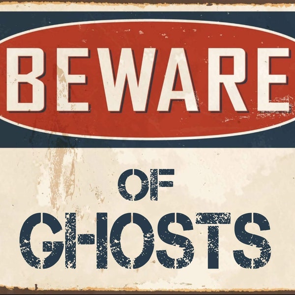 Beware of Ghost Plaque - Etsy