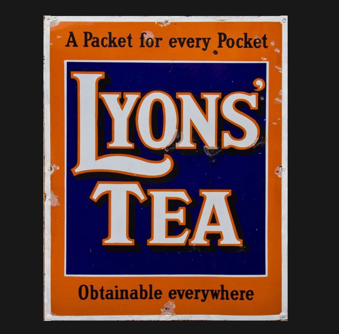 Vintage Lyons Tea Ad Sign Drinks Sign Vintage Sign. Retro - Etsy UK