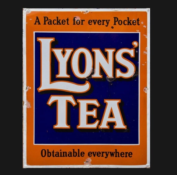 Vintage Lyons Tea Ad Sign Drinks Sign Vintage Sign. Retro | Etsy