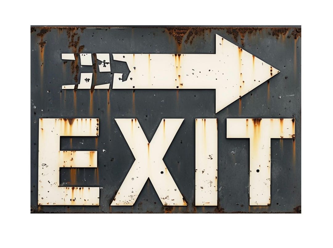 Vintage Exit Metal Sign, Exit Plaque, Exit Retro Wall Sign - Etsy UK