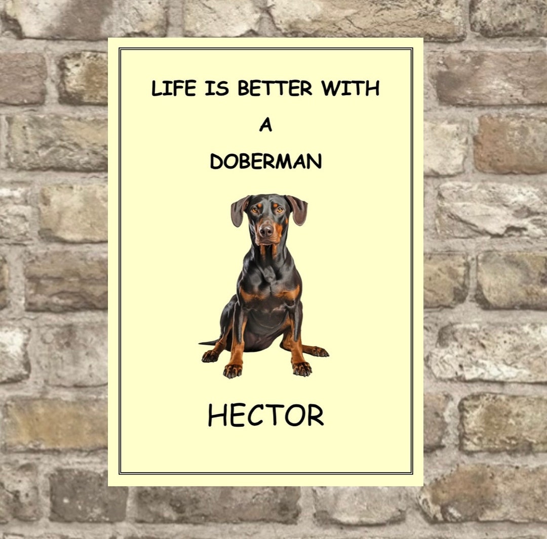 Personalised Doberman Sign, Doberman Sign, Doberman Plaque, Doberman - Etsy