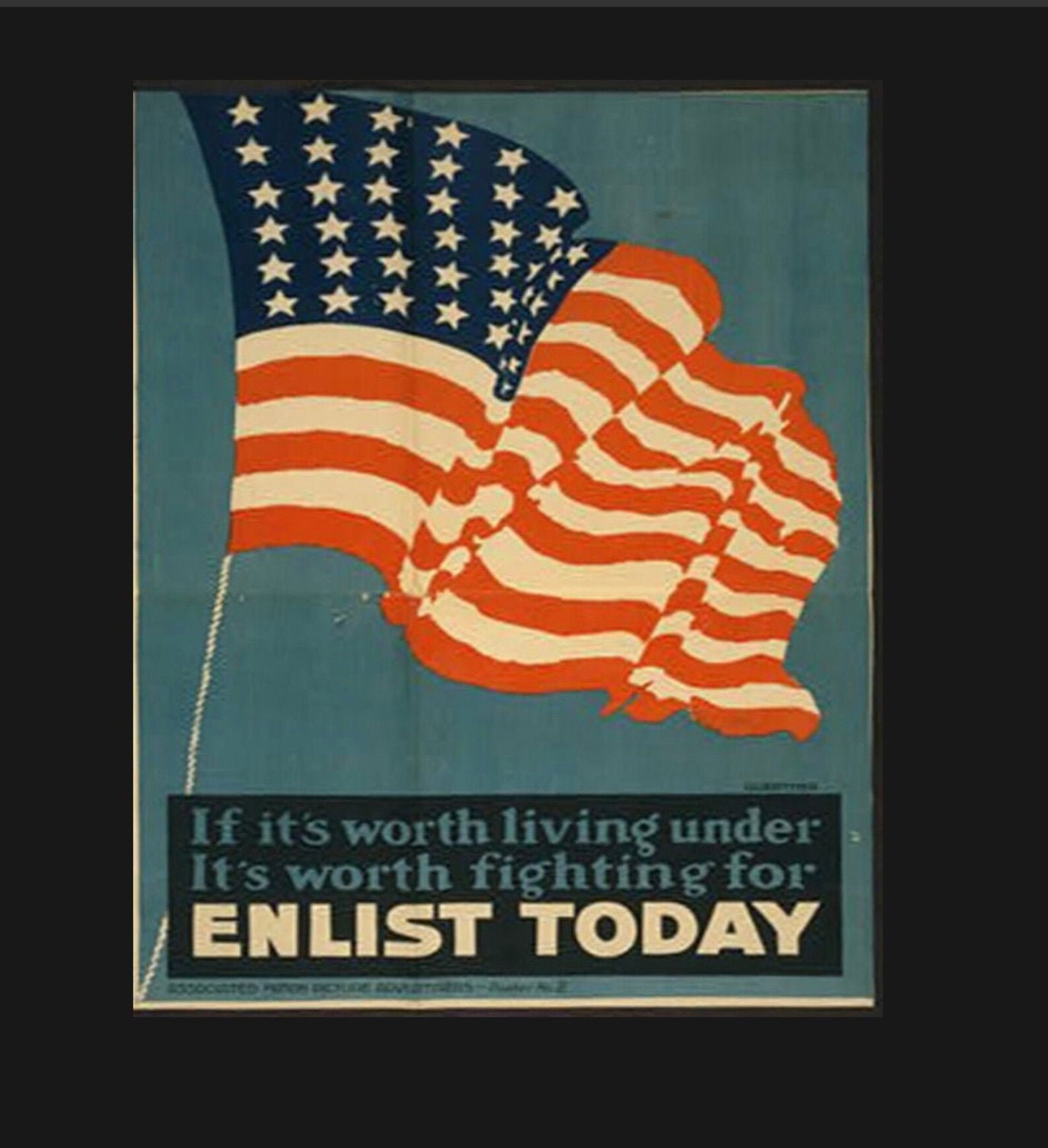 Vintage Enlist Today Metal Sign, Wartime Sign, Vintage Sign. Retro Wall ...