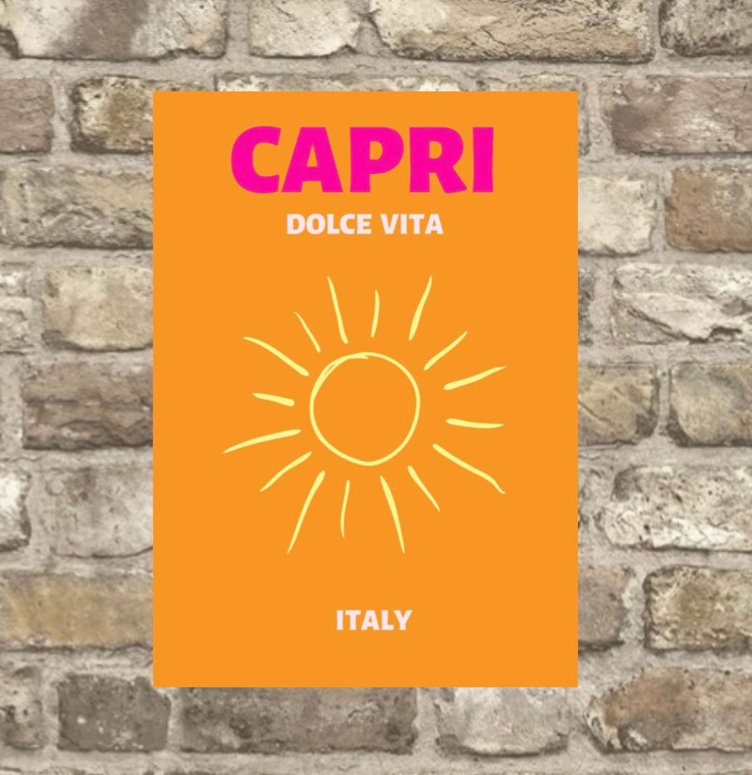 Capri Metal Sign, Capri Plaque, Capri Travel Sign, Capri - Etsy