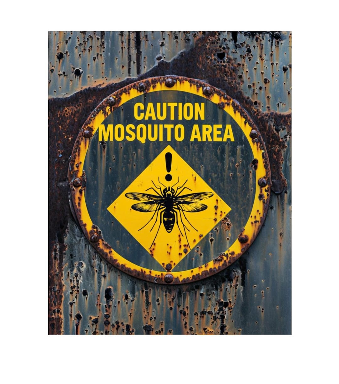 Caution Mosquito Area Metal Sign, Mosquito Plaque, Mosquito Sign - Etsy