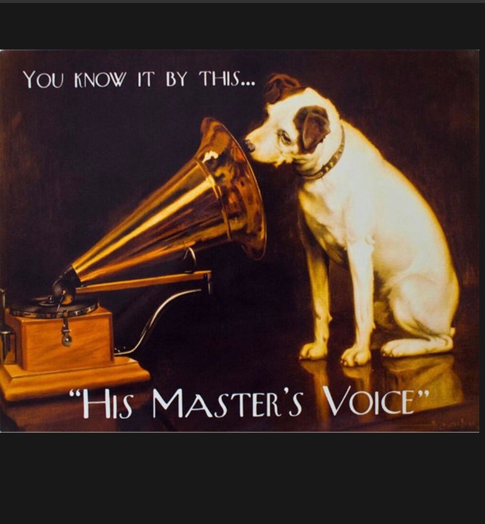 Meta Terrierl Dog Sign Plaque His Masters Voice Dog Plaque - Etsy