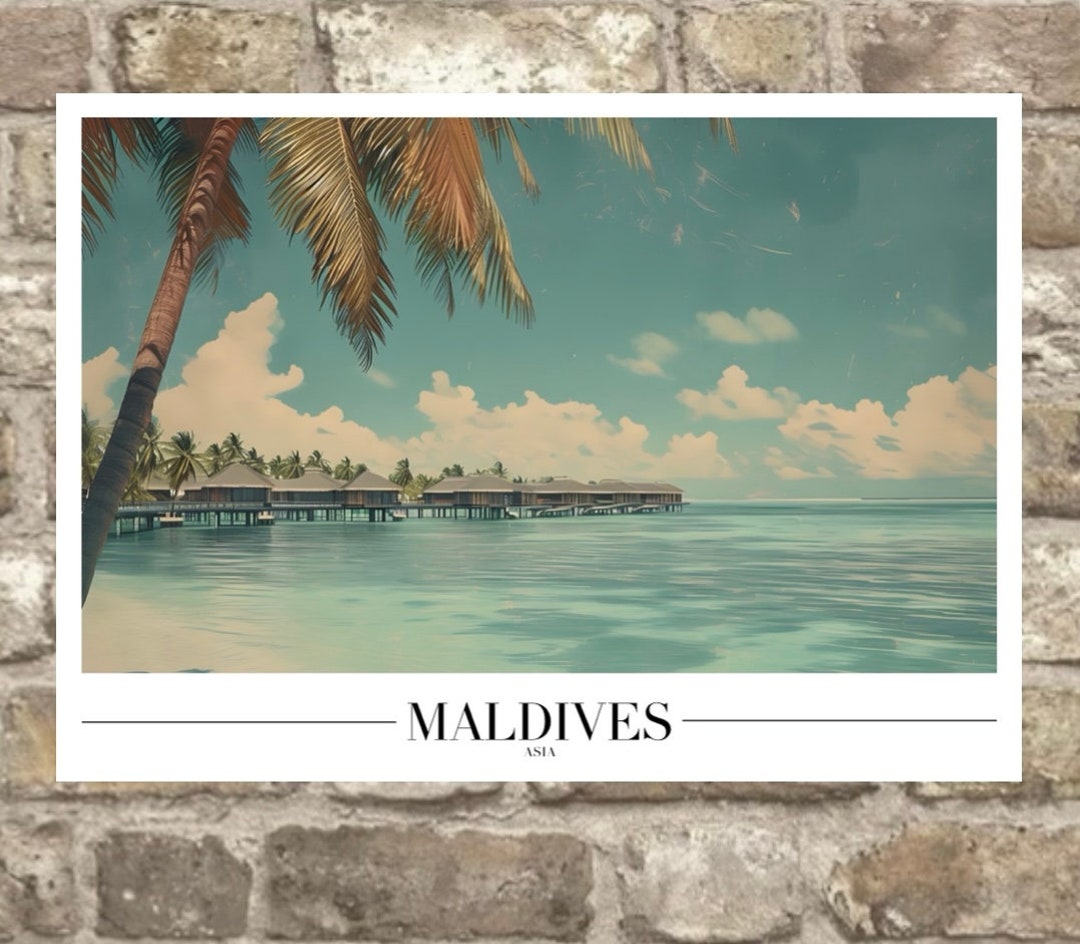 Maldives Metal Sign, Maldives Sign, Maldives Plaque, Travel Sign ...