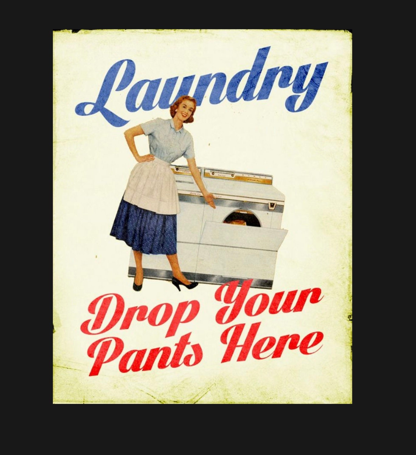 Vintage Laundry Drop Your Pants Here Sign Pin up Sign - Etsy Australia