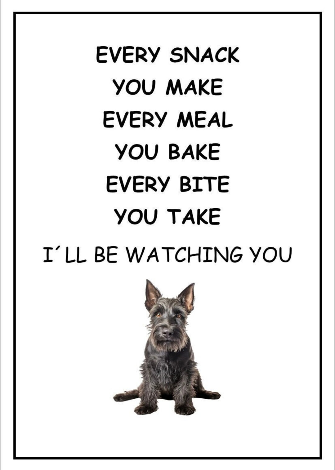 Scottie Ill Be Watching You Sign, Scottie Sign, Scottie Plaque - Etsy