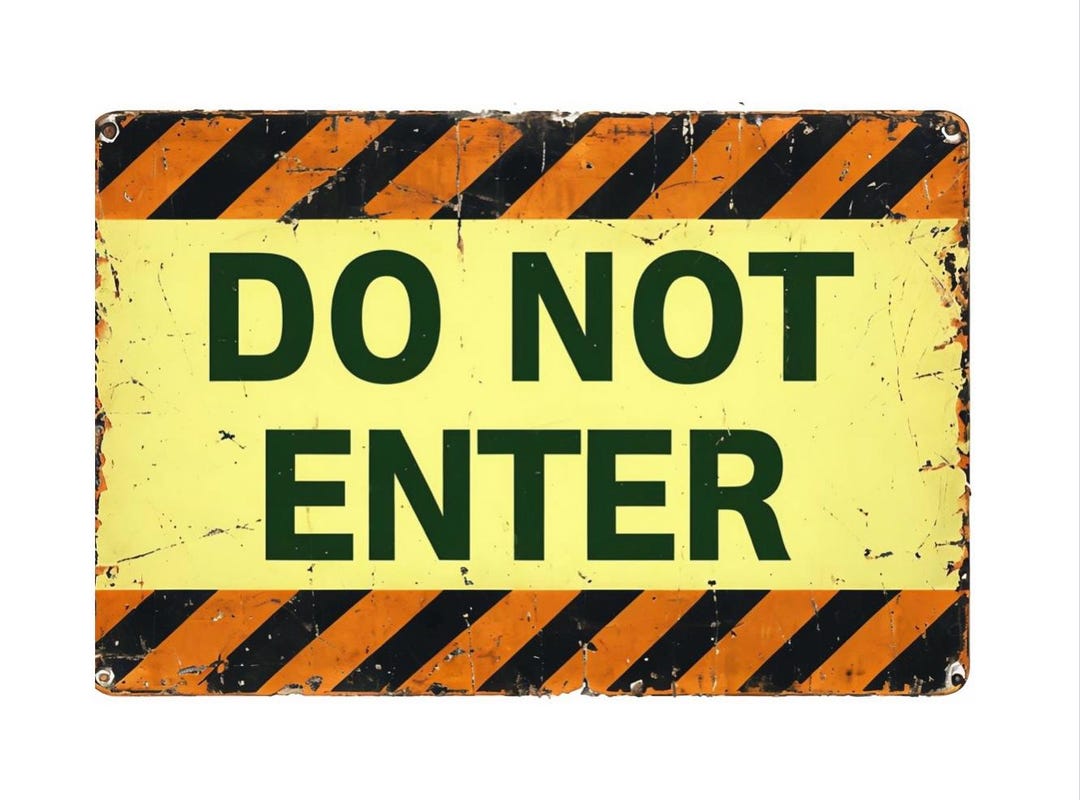 Vintage Do Not Enter Metal Sign, Do Not Enter Plaque, Do Not Enter ...