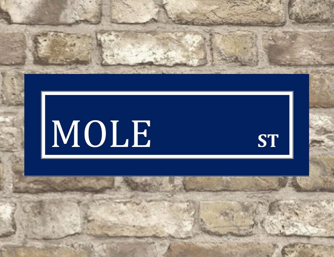 Mole Metal Street Sign , Mole Sign. Mole Plaque, Street Sign, Mole - Etsy