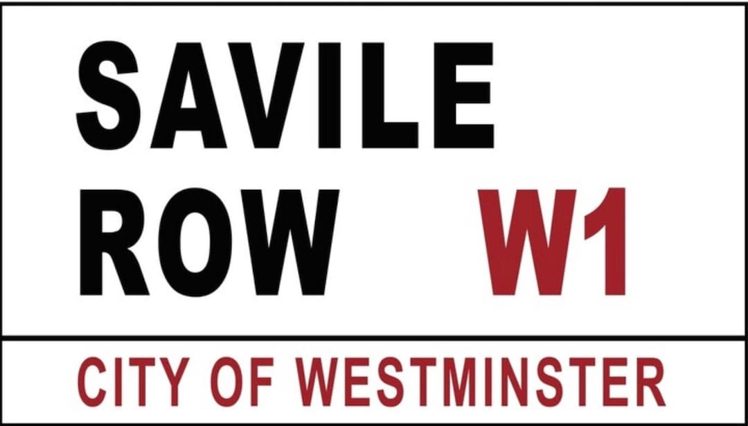 Savile Row Metal Sign, London Sign, Vintage Sign. Retro Wall Sign, UK ...