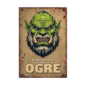 Beware Ogre Shrek Sign - Etsy