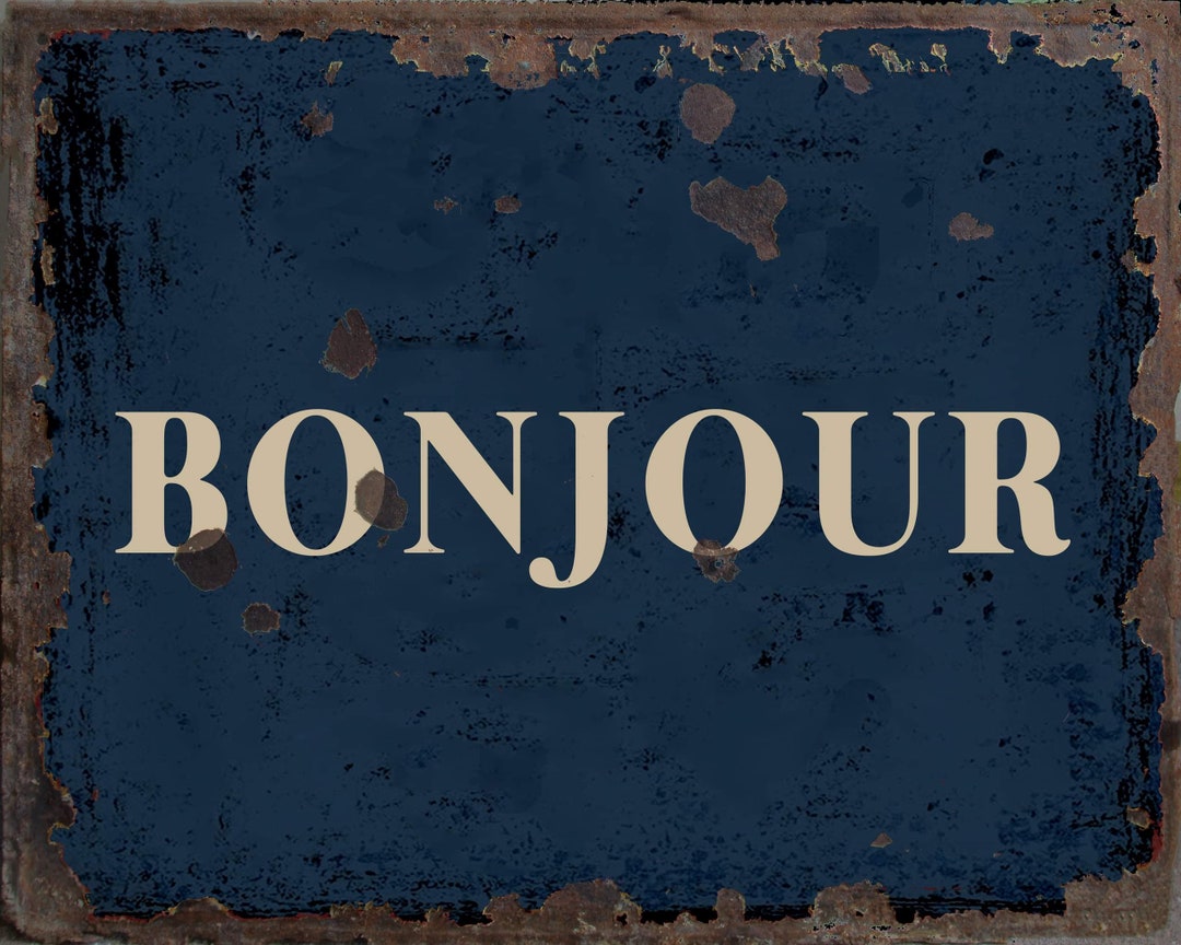 Vintage Bonjour Sign, Bonjour Sign, Bonjour Plaque, Bonjour - Etsy